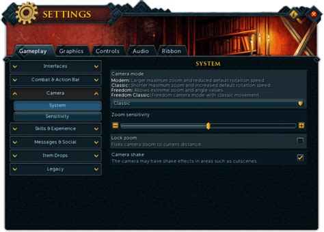 settings camera the runescape wiki