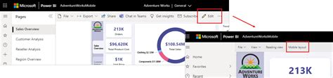 모바일 레이아웃 보기 Power Bi Microsoft Learn