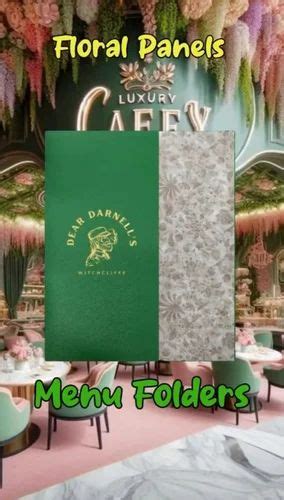 Pu Leather Floral Design Menu Folders Size A4 At ₹ 650piece In