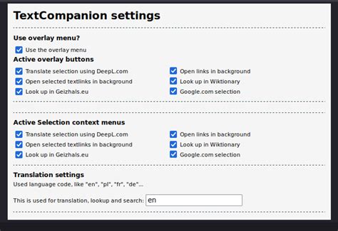 Github Jrietextcompanion Browser Addon To Work On Text Selections Quickly Lookup Translate