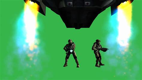 Halo Spartans Gunman Group With Spaceship 2 Free Greenblue Screen
