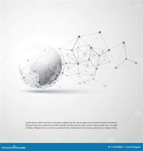 Cloud Computing And Networks Concept With Earth Globe Global Digital