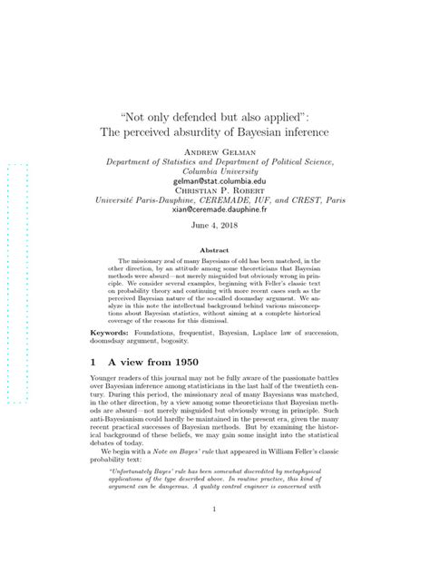 perceived absurdity of bayesian inference pdf statistical inference bayesian inference