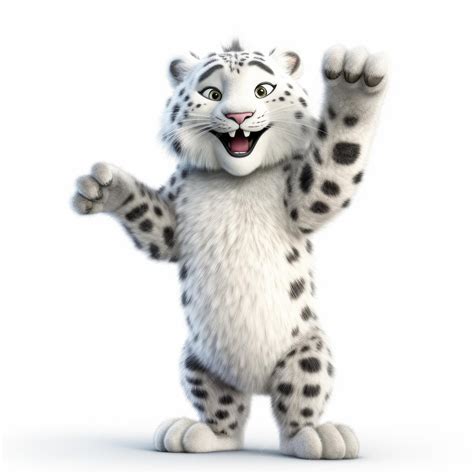 Premium Photo Snow Leopard Character