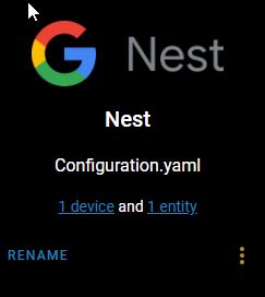 Nest Integration Does Not Show All Entities From Doorbell Camera Configuration Home