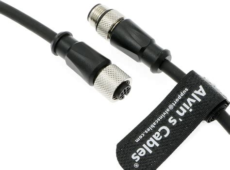 M A Code Pin Male To Female Aviation Sensor Connector Industrial Shielded Cable For Sensor