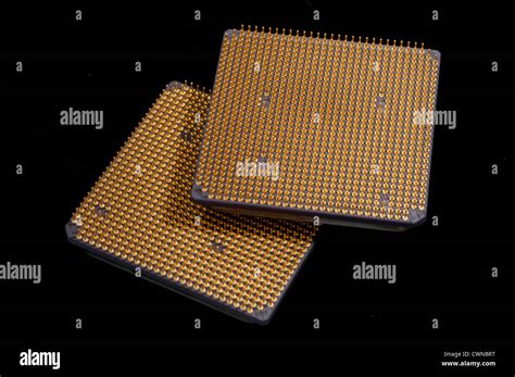 Underside View Of A Modern Cpu Computer Chip Or Central Processing Unit