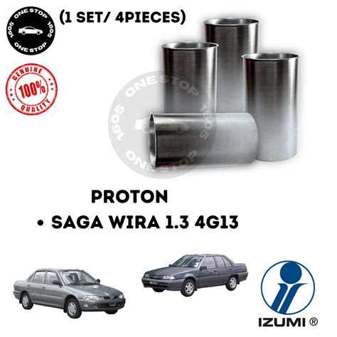 Proton 4g13 4g15 Saga Wira 13 15 Izumi Cyliner Liner 4pcs Shopee