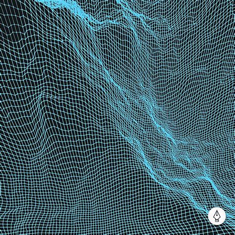 abstract grid background water surface vector illustration structure