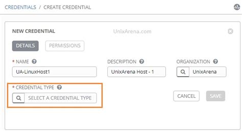 ansible tower awx store credential and custom credentials type
