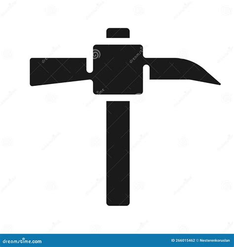 Pickaxe Black Glyph Icon Stock Vector Illustration Of Extraction 266015462