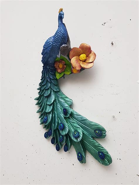 Vintage Peacock Wall Art Living Room Wood Sign Peacock Decor Framed Wood Signs Extra Large Art