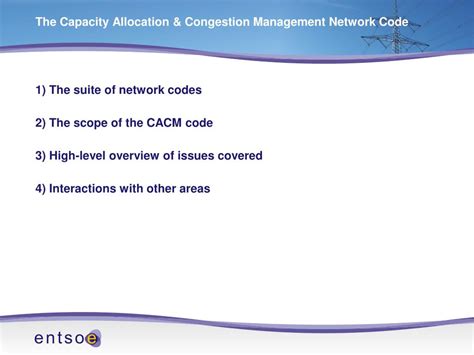 Ppt Introduction To The Capacity Allocation And Congestion Management Network Code 1 St
