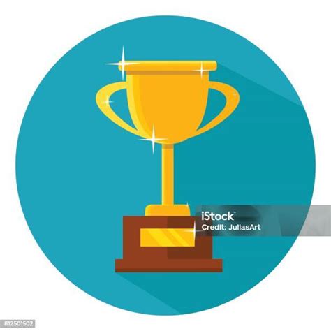 챔피언 트로피 플랫 아이콘입니다 골든 우승자 컵입니다 대회와 리더십 그림 고립 첫번째 장소 우승자 개념입니다 벡터 Championship에 대한 스톡 벡터 아트 및 기타
