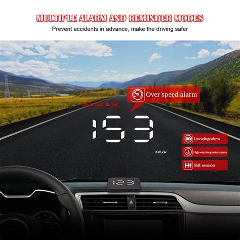 Obd2 Hud 속도계 Gps 디지털 Rpm 미터 반사 미러 P10 자동차 프로젝터 Hud 디스플레이 2019 자동차 Hud