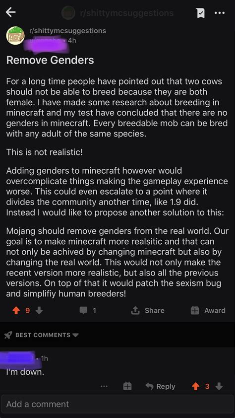 I Dont Know What This Is Doing In Shitty Minecraft Suggestions This