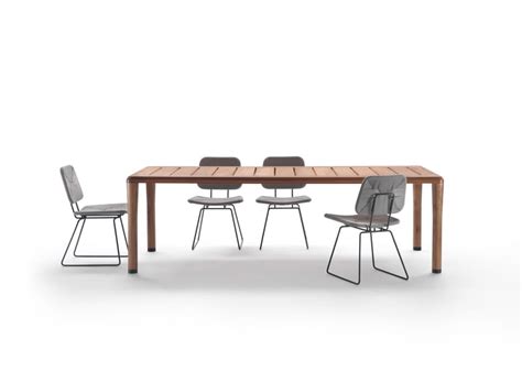 Kobo Outdoor Rectangular Iroko Garden Table By Flexform Design