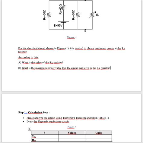 Solved Figurel For The Electrical Circuit Shown In Figure Chegg Com