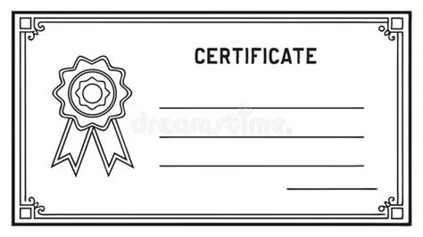 Formal Certificate Document Template With Seal Graphic Design Vector