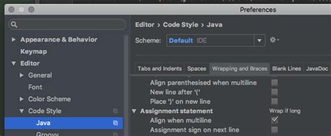 Intellij Code Style Only Break On Whitespace Stack Overflow