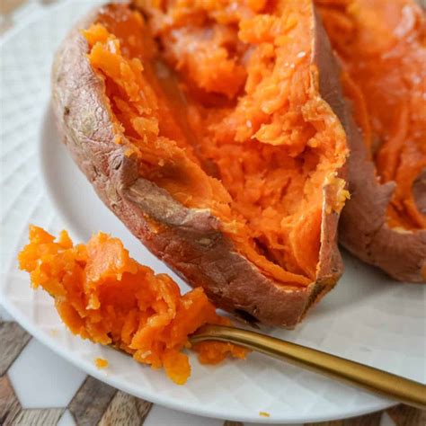 The Perfect Baked Microwave Sweet Potato Recipe Cart Recipe Cart