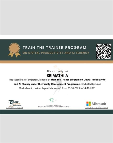 Srimathi A On Linkedin Linkedin Faceprep Nml