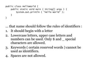 Java Hello World Program PPT
