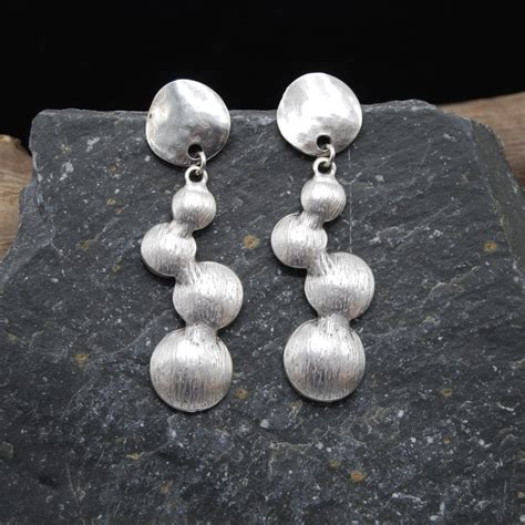 Statement Silver Earrings Etsy