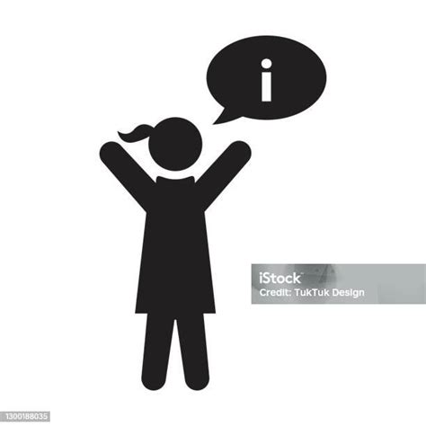 피드백 아이콘 벡터 여성 개인 프로필 아바타 음성 버블 기호와 토론 및 정보 플랫 컬러 글리프 픽토그램 Brand Name Online Messaging Platform에