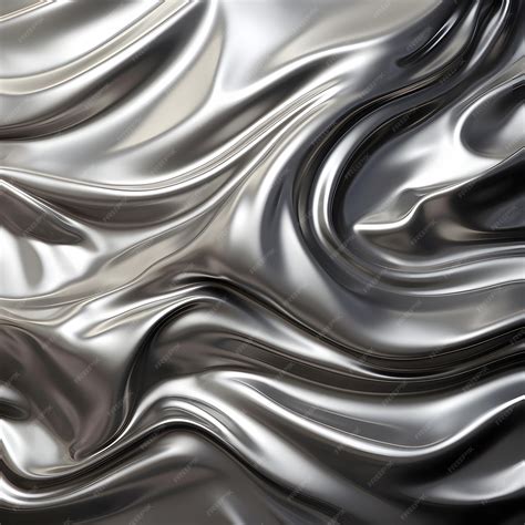 Premium Photo Glossy Silver Liquid Texture Background Melted Metal Background