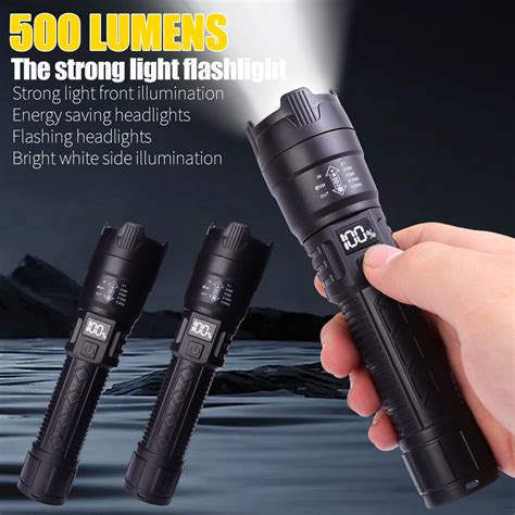 Outdoor Waterproof Usb Chargeable Emergency Flashlight Ultra Bright