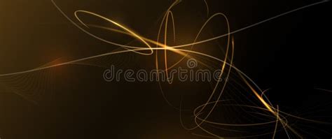 Illustration Vector Abstract Chaos Gold Wave Line Pattern Flow Line