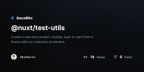 Nuxt Test Utils StackBlitz