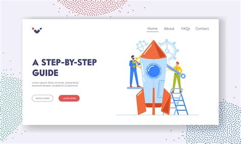 Premium Vector Step By Step Guide Landing Page Template