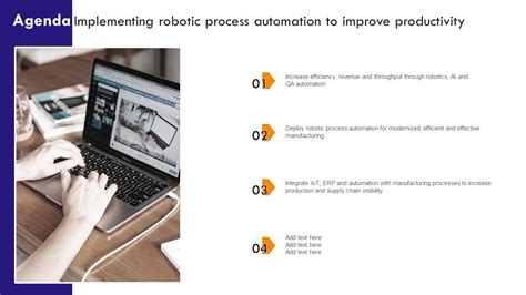 Agenda Implementing Robotic Process Automation To Improve Productivity