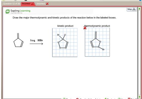 Draw The Major Thermodynamic And Kinetic Products Of The Reaction.