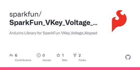 GitHub Sparkfun SparkFun VKey Voltage Keypad Arduino Library Arduino Library For SparkFun