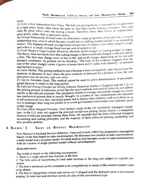 Sales Maximization Pdf Profit Economics Marginal Cost
