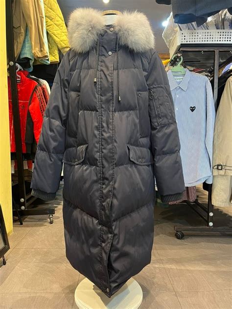 [여성 77] 데이텀 폭스퍼 천연 오리털 롱패딩 세컨웨어 헬로마켓