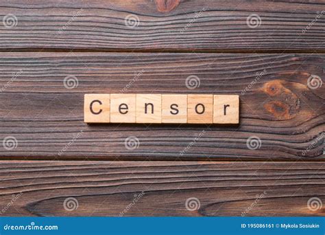 CENSOR Word Made With Wooden Blocks On The Table Royalty Free Stock Photography CartoonDealer