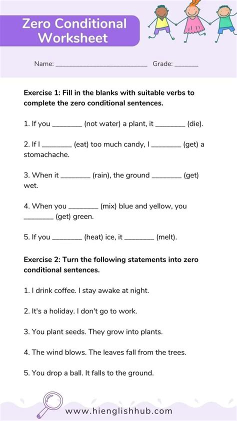 Zero Conditional Sentences Definition Structure And Free Worksheet