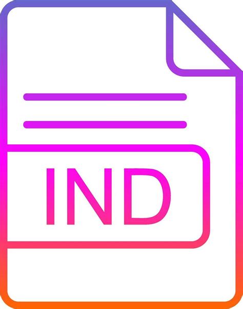 Ind File Format Line Gradient Icon Design 43925752 Vector Art At Vecteezy