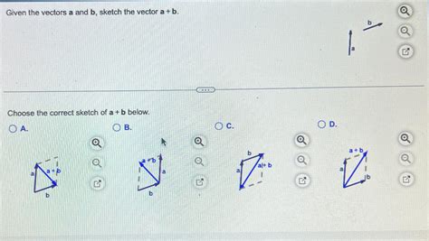 Solved Given The Vectors A And B Sketch The Vector Chegg Com