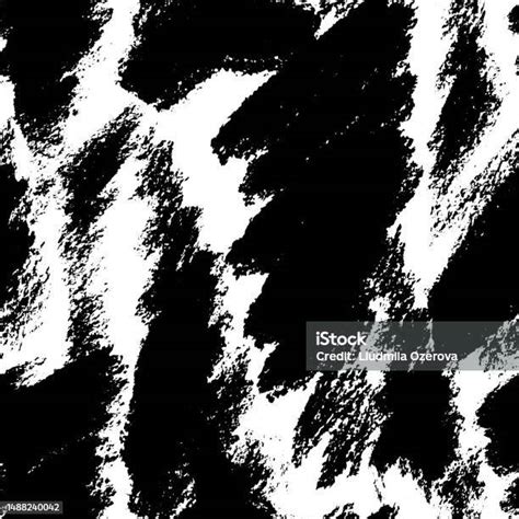 큰 브러시 스트로크가 있는 벡터 매끄러운 패턴입니다 흰색 바탕에 검은 색입니다 손으로 그린 그랜지 질감 잉크 예술적 대담 요소