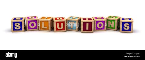 Solutions Play Cubes Stock Photo Alamy