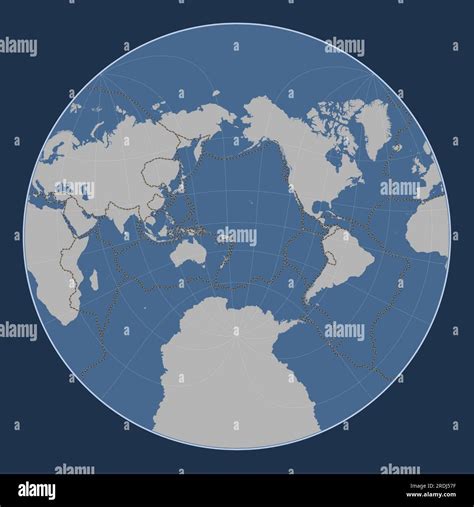 Shape Of The Balmoral Reef Tectonic Plate On The World Contour Map Map In The Lagrange Oblique