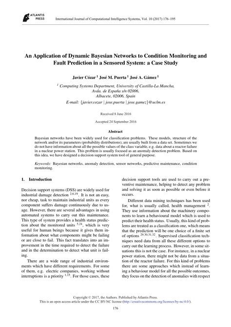 Pdf An Application Of Dynamic Bayesian Networks To Condition Monitoring And Fault Prediction