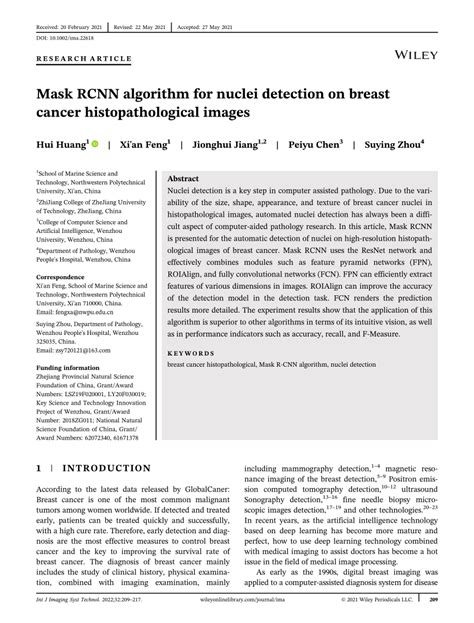 Mask Rcnn Algorithm For Nuclei Detection On Breast Cancer