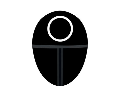 Mask Game Design Circle Shape South Korea Film Vector Illustration