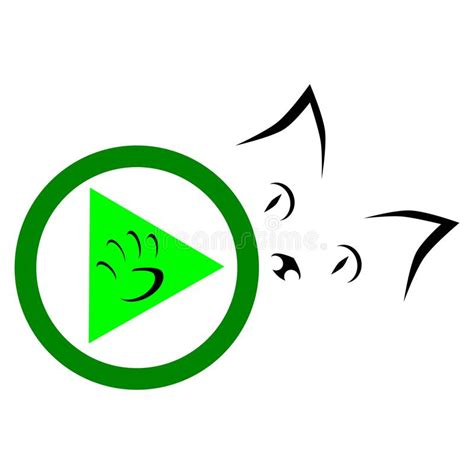 Kitty Presses The Button Stock Vector Illustration Of Music 105212304